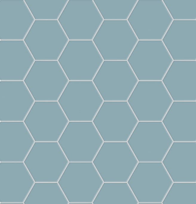 Hexagon gulvflis 14x16 Azure Mist - Norfloor