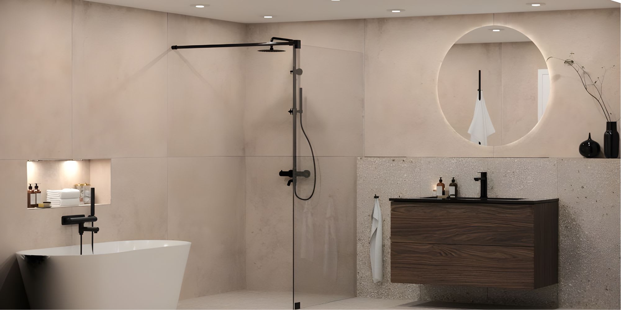 Mörkt & maskulint - Badrum - Norfloor Kakel