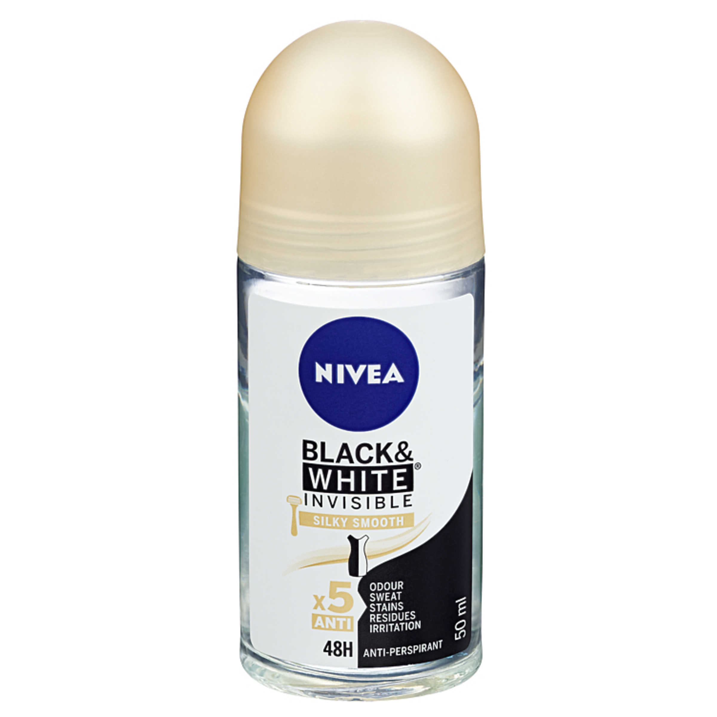 Nivea Roll-On - Black&White 50ml | Meny.no