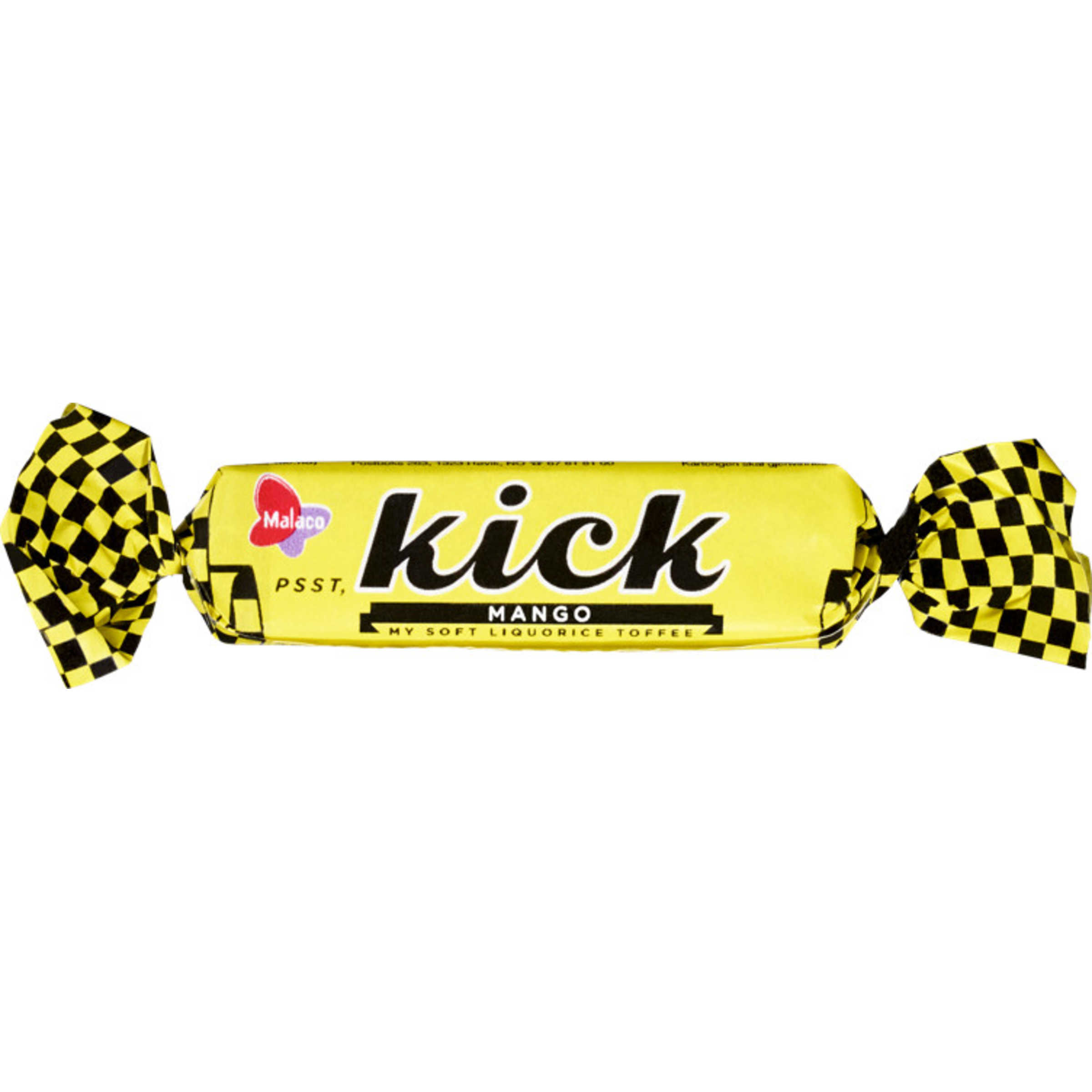 Kick Lakris - Mango Karamel 19g Malaco | Meny.no