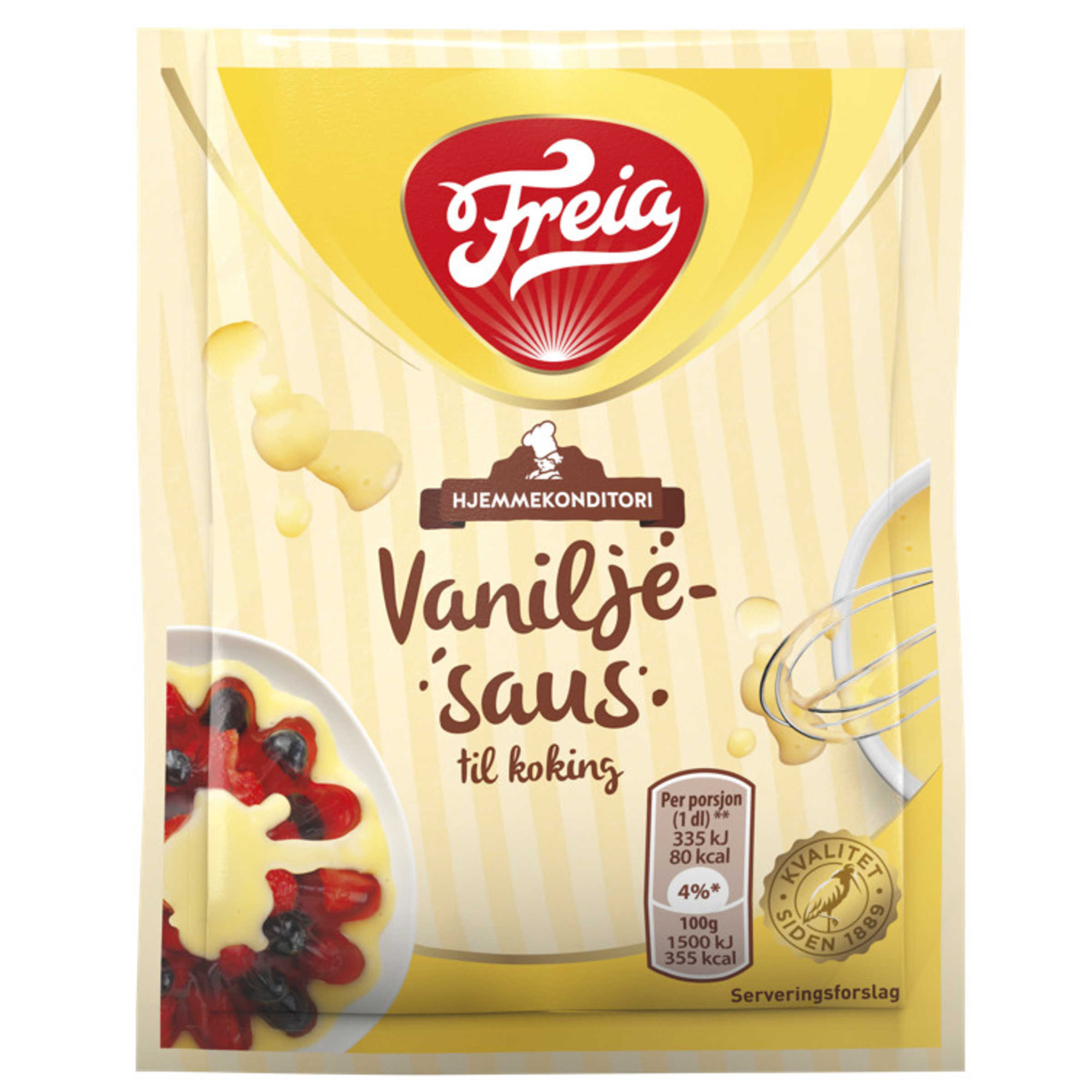 Vaniljesaus - til Koking 19g Freia | Meny.no