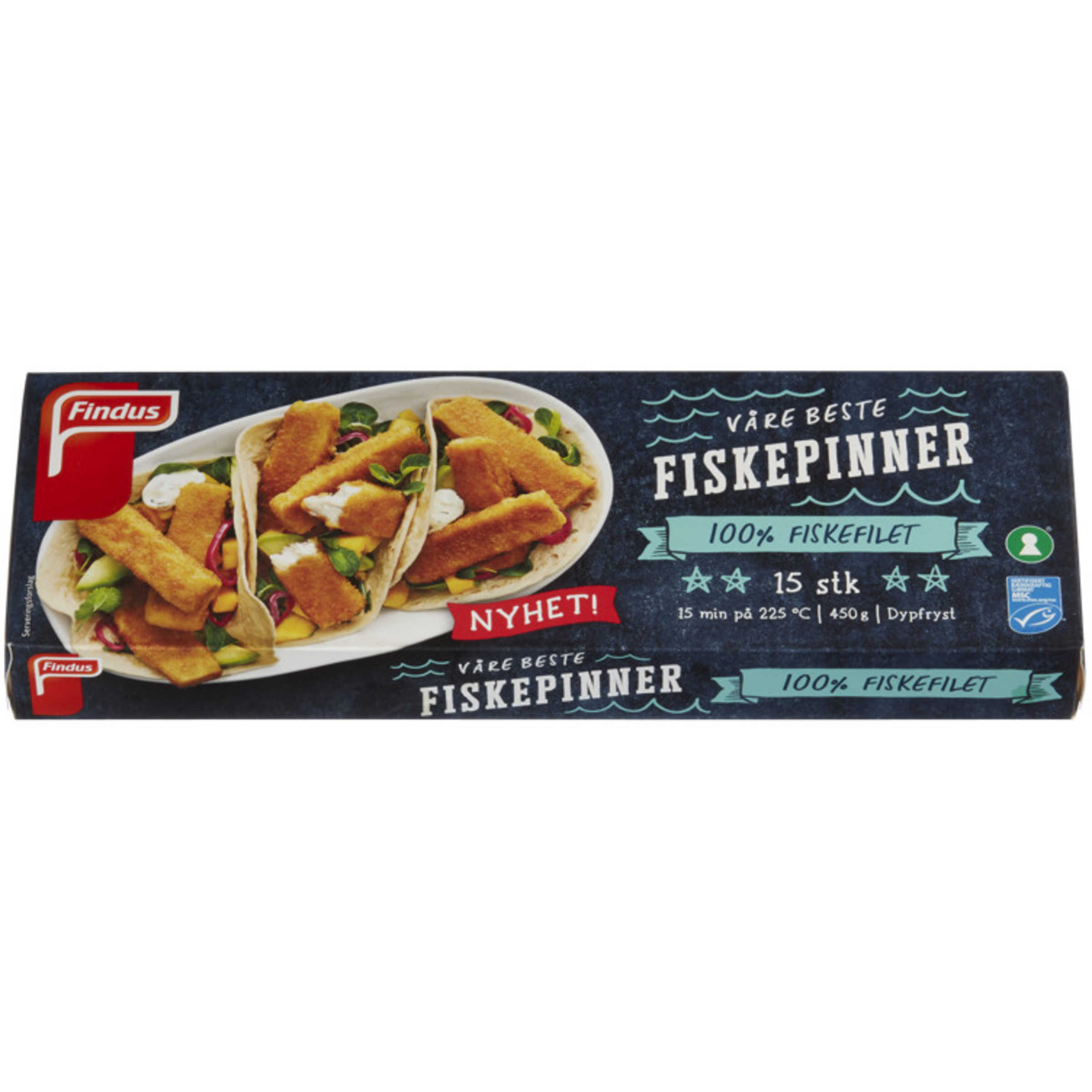 Fiskepinner - 450g Findus | Meny.no