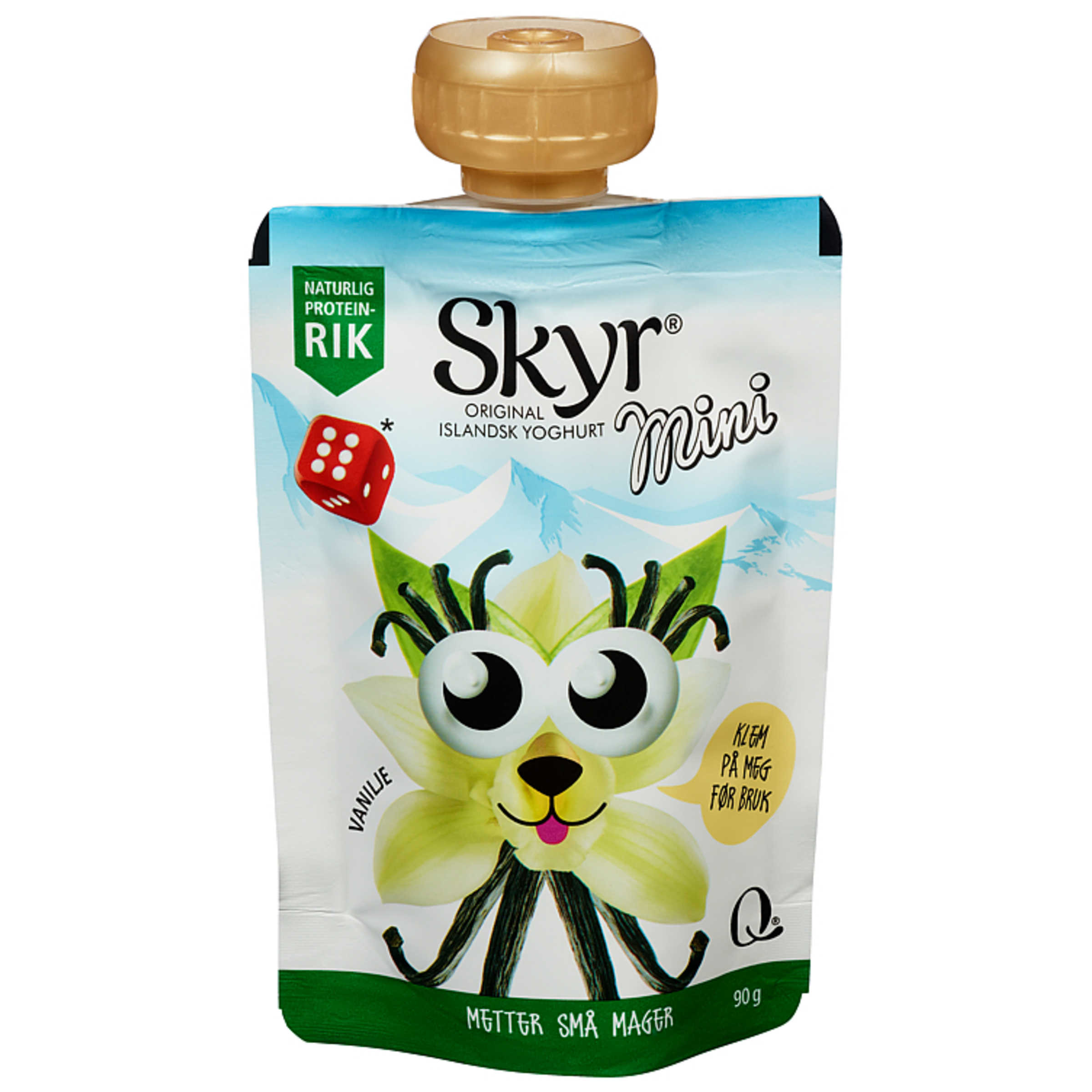 Skyr Mini - Vanilje 90g pose Q | Meny.no