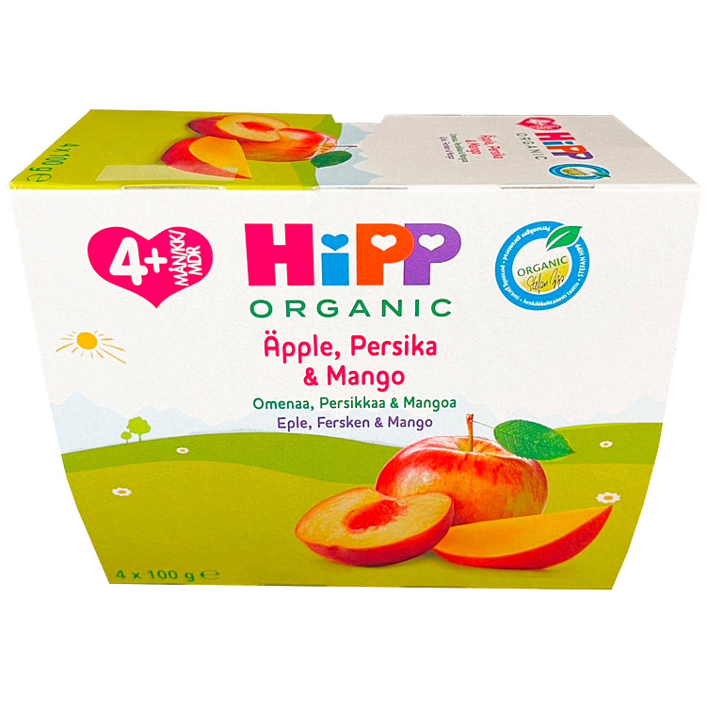 Fruit Break Eple - Fersken/Mango 4mnd 4x100g | Meny.no