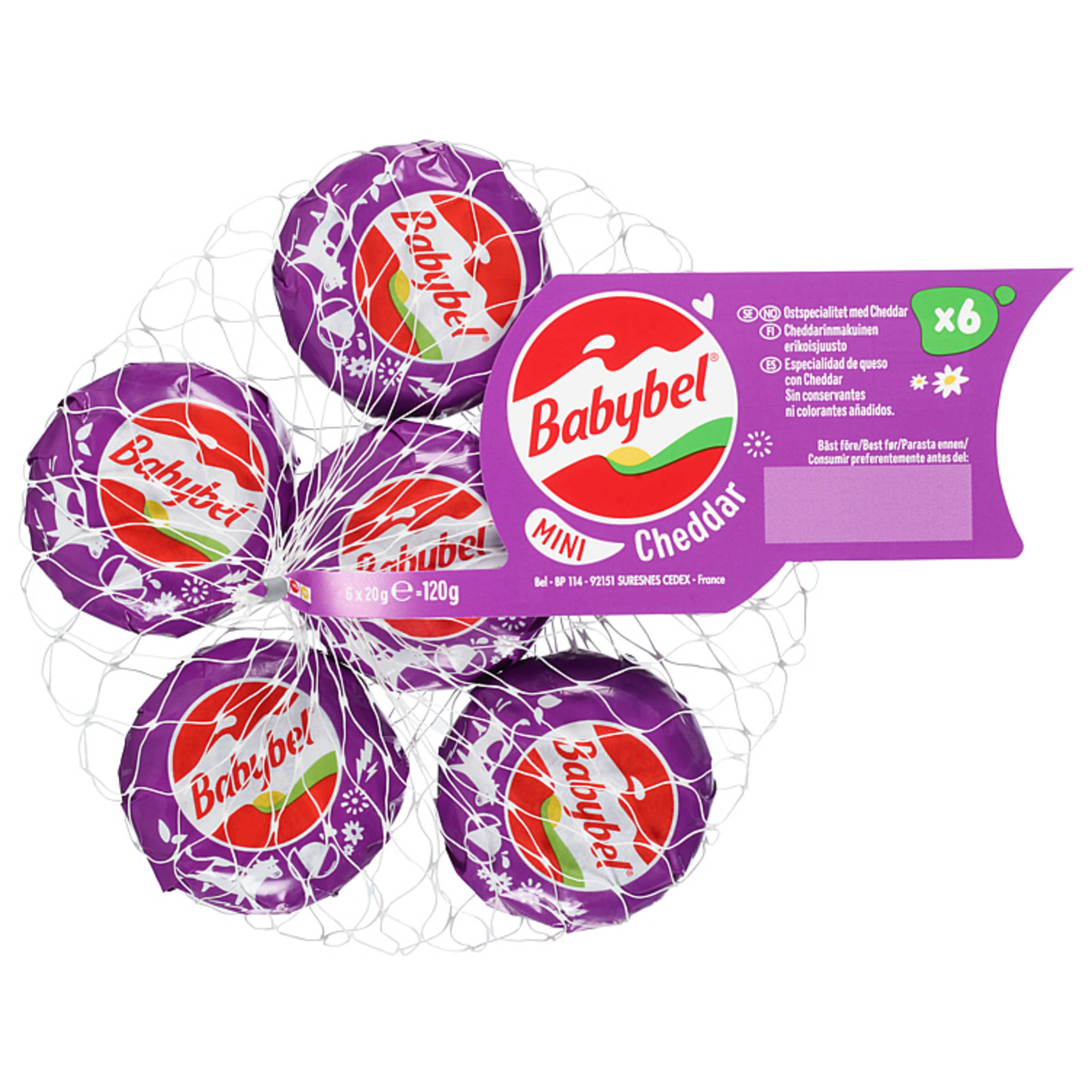 Babybel Mini - Cheddar 6x20g | Meny.no