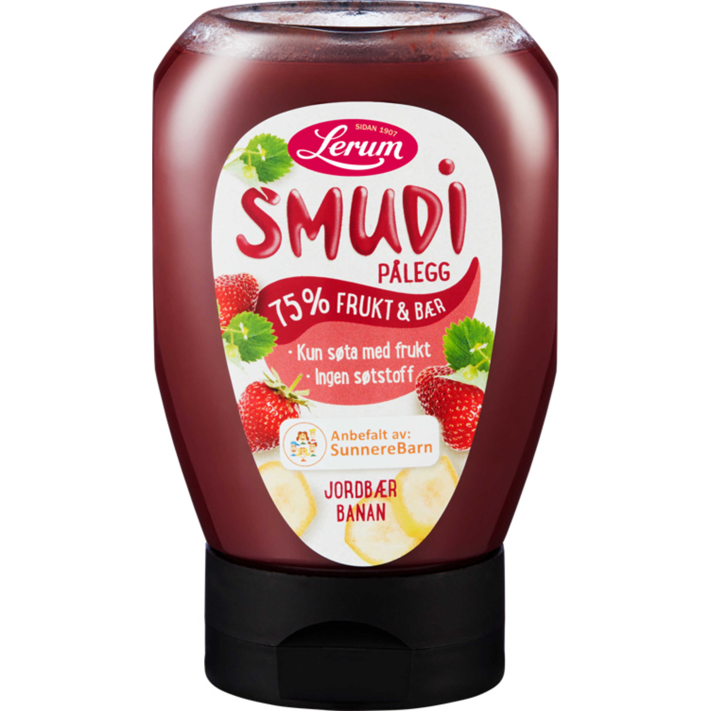 Smudi Pålegg - Jordbær/Banan/Eple 265g Lerum | Meny.no