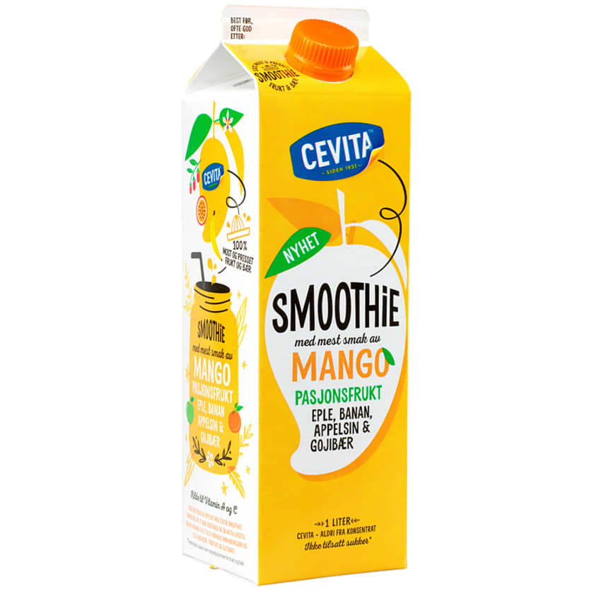 Smoothie - Mango/Pasjonsfrukt 1l Cevita | Meny.no