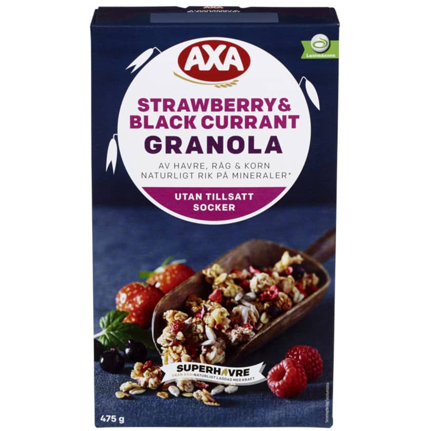 Granola - Jordbær&Solbær 475g Axa | Meny.no