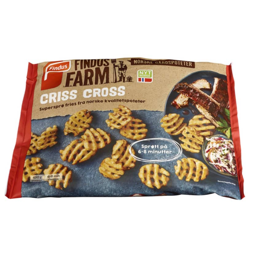 Criss Cross Fries - 450g Findus Farm | Meny.no