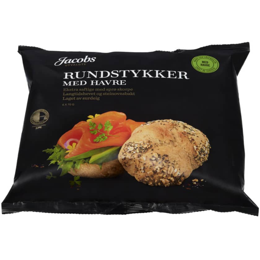 Rundstykker - m/Havre 6stk Jacobs Utvalgte | Meny.no