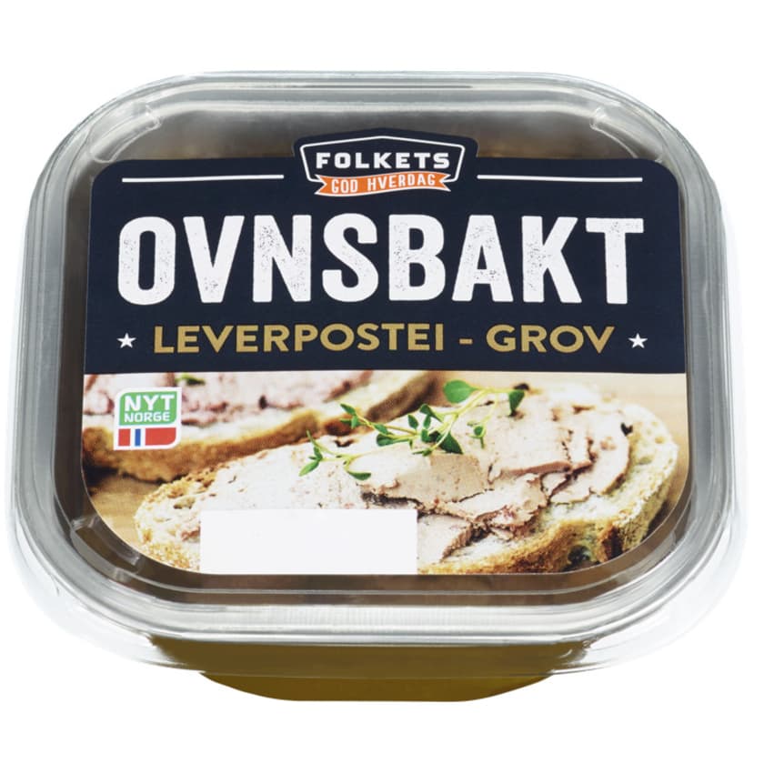 Leverpostei - Grov Ovnsbakt 185g Folkets | Meny.no