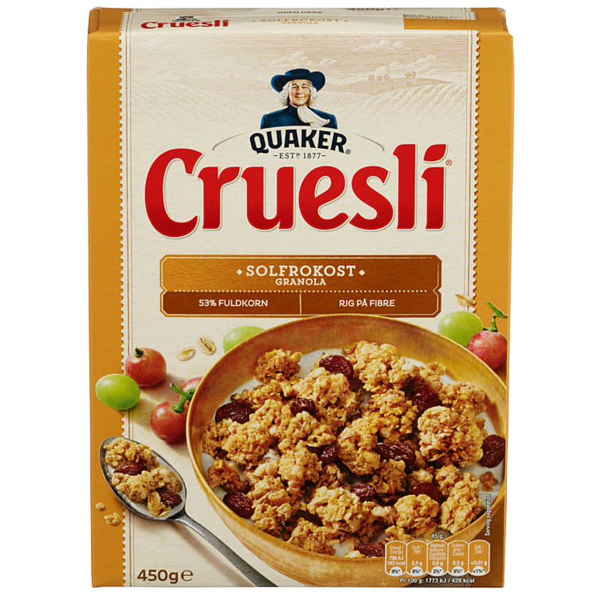 Cruesli Solfrokost - 450g Quaker | Meny.no