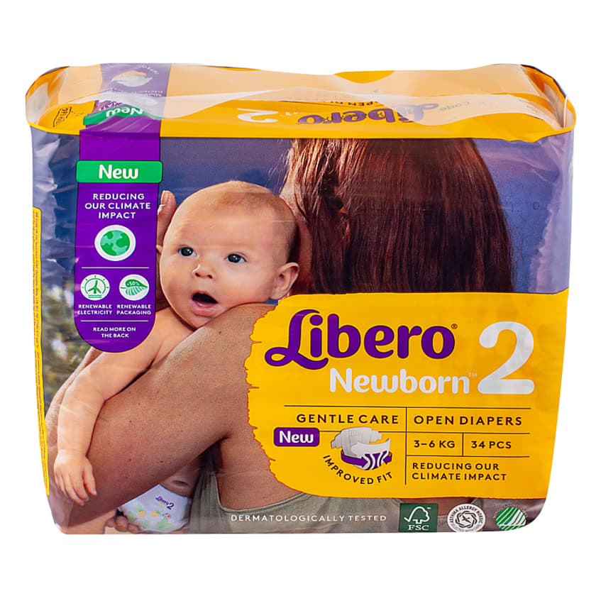 Libero Newborn - Str.2 34stk | Meny.no