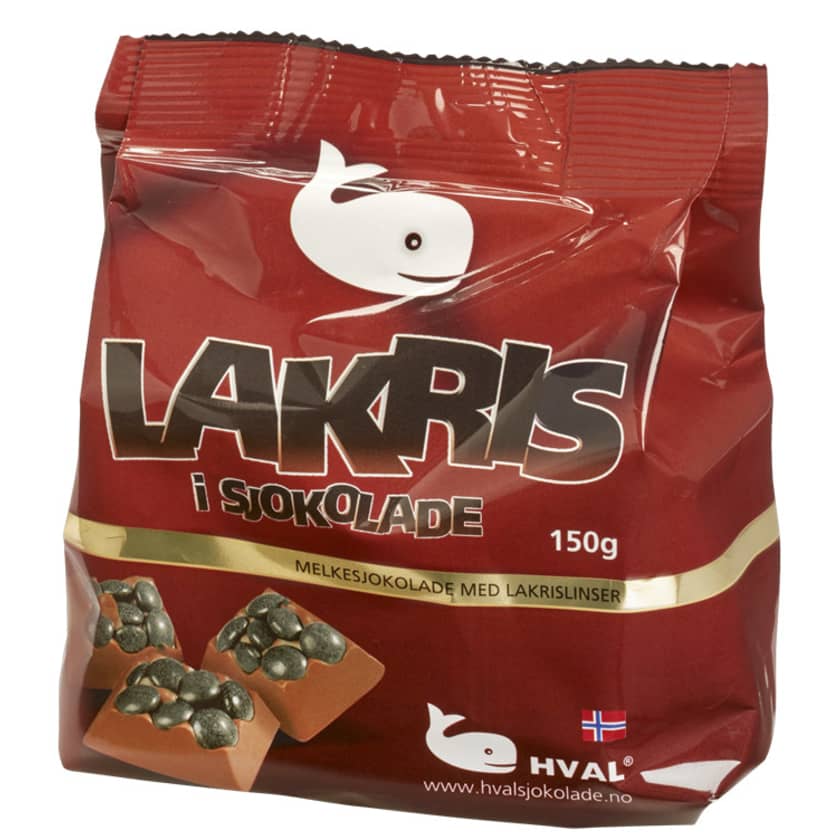 Lakris - i Sjokolade 150g Hval | Meny.no