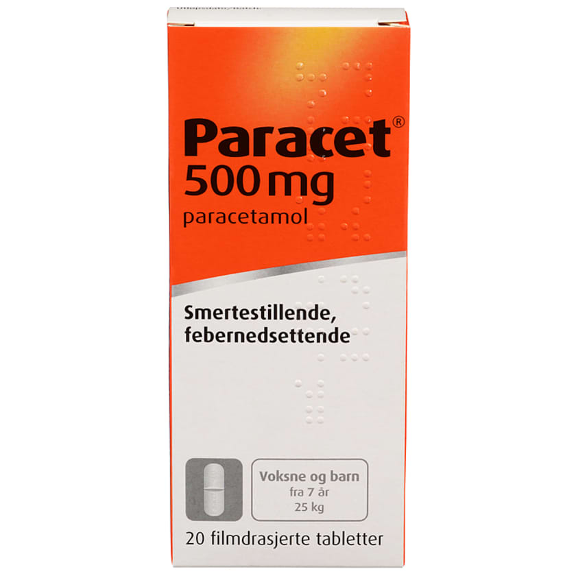 Paracet Tablett - Avlang 500mg 20stk Weifa | Meny.no