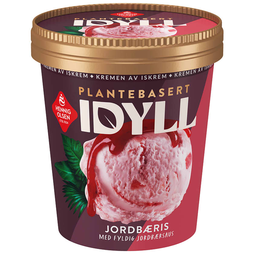 Idyll Is Jordbær - Plantebasert 500ml Hennig Olsen | Meny.no