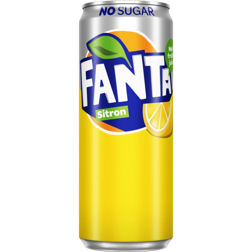 Fanta Lemon - u/Sukker 0,33l boks | Meny.no
