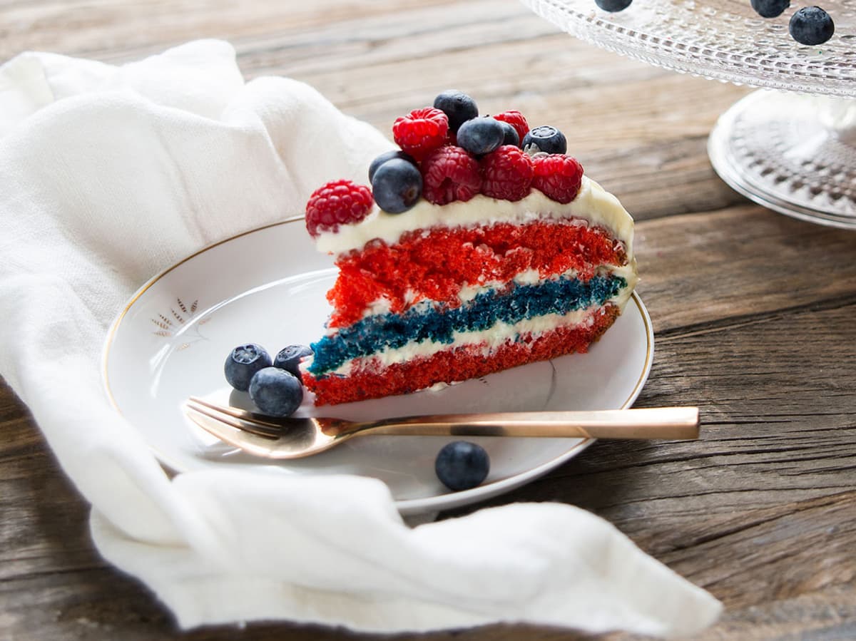 17. mai kake i flaggets farger | Oppskrift | Meny.no