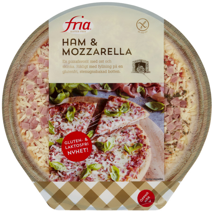 Skinke&Ost Pizza glutenfri 420g Fria - 🧾Kassalapp