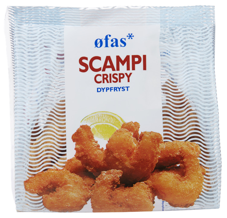 Scampi Crispy Panert Stå pose 400g Øfas - 🧾Kassalapp