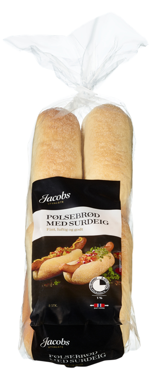Pølsebrød 8stk 520g Jacobs Utvalgte - 🧾Kassalapp
