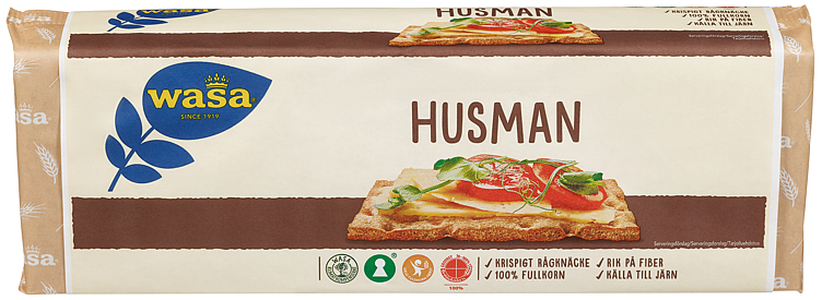 Husman Knekkebrød 520g Wasa - 🧾Kassalapp