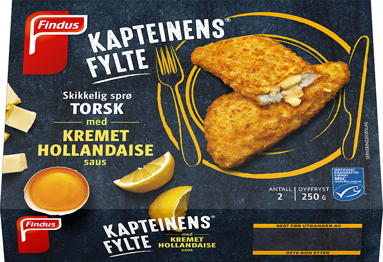 Kapt Fylt Torsk Hollandaise 250g Findus - 🧾Kassalapp