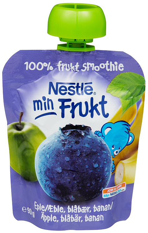 Min Frukt Smoothie Eple&Blåbær 90g Nestle - 🧾Kassalapp