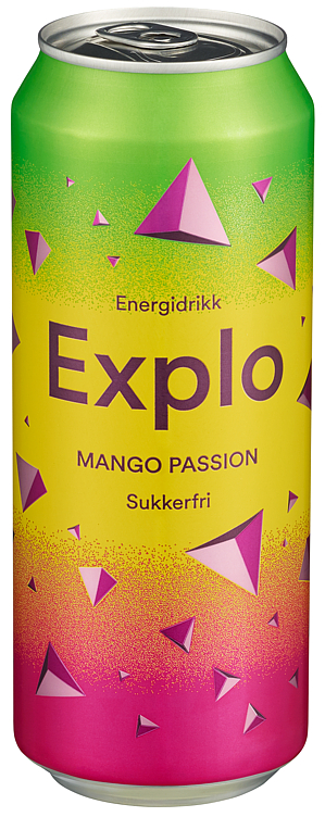 Explo Mango Passion Sukkerfri 0,5l boks Mack - 🧾Kassalapp