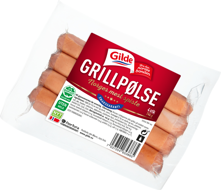 Grillpølse 240g Gilde - Kassalapp®