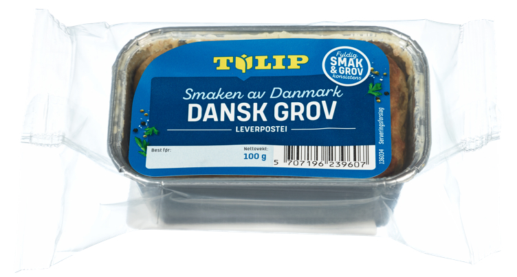 Leverpostei Grov Ovnsbakt 100g Tulip - Kassalapp®