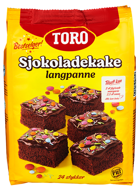 Sjokoladekake Langpanne 854g Toro - 🧾Kassalapp