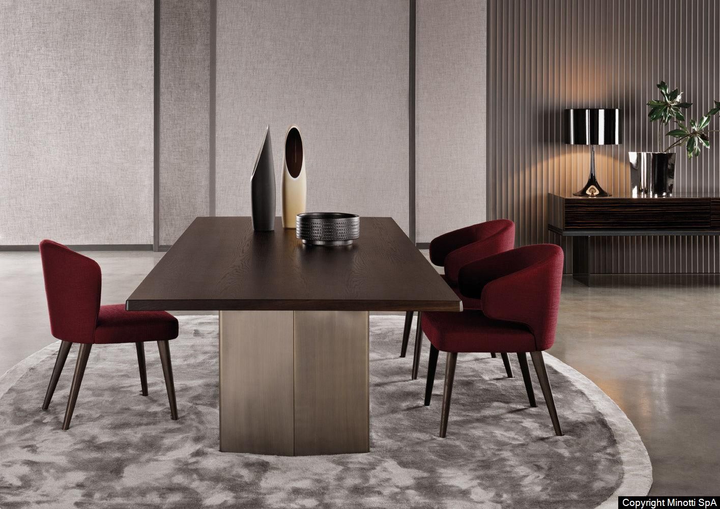 Minotti Aston Dining • Novalis.O • Experience elegance in luxury and light