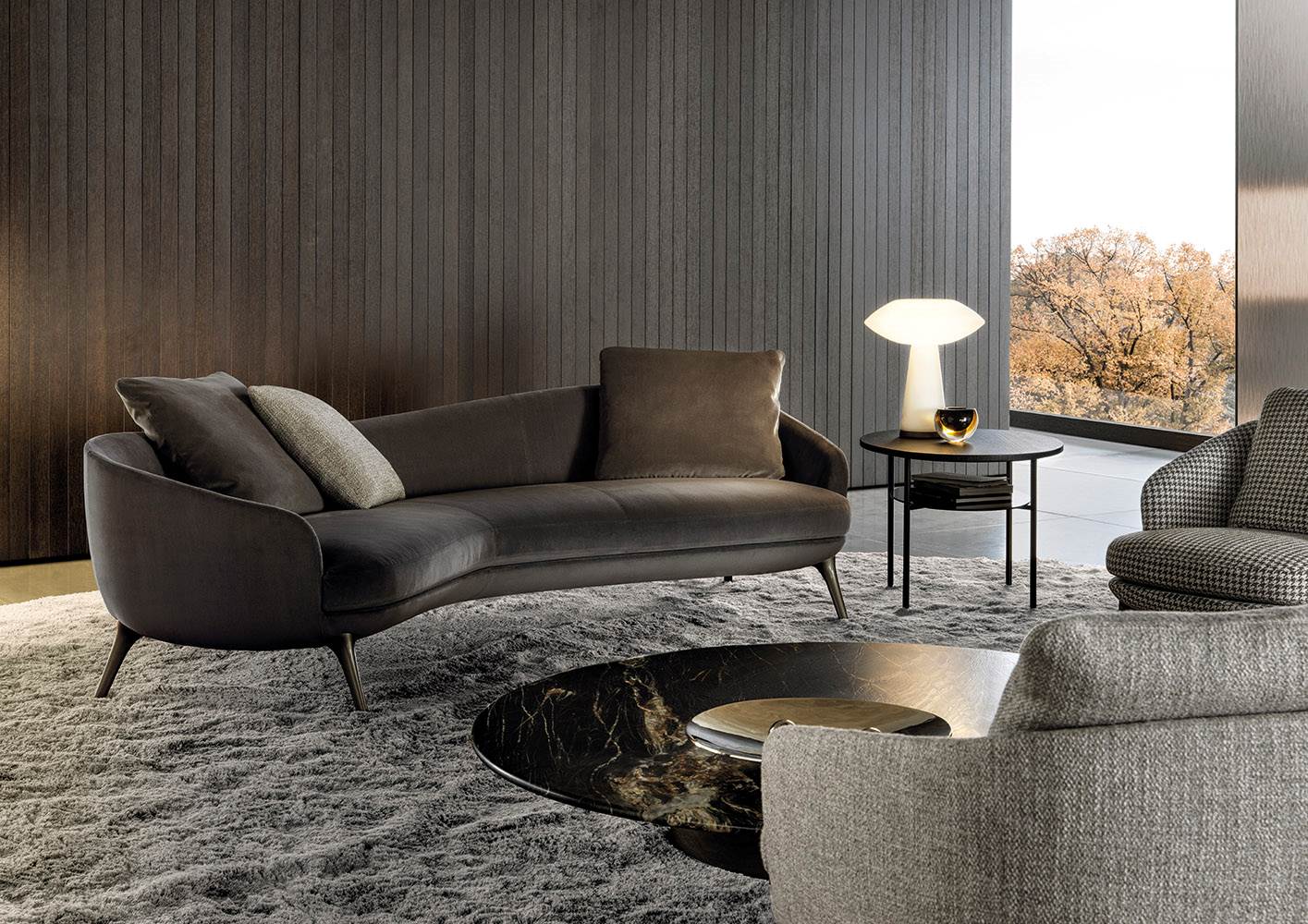 Minotti Raphael bank • Novalis.O • Experience elegance in luxury and light