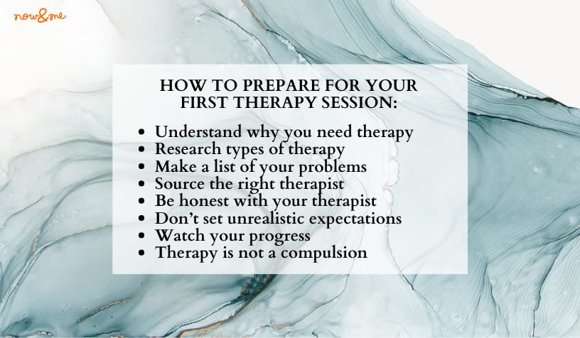 Your Guide for Your First Therapy Session | Now&Me Blog