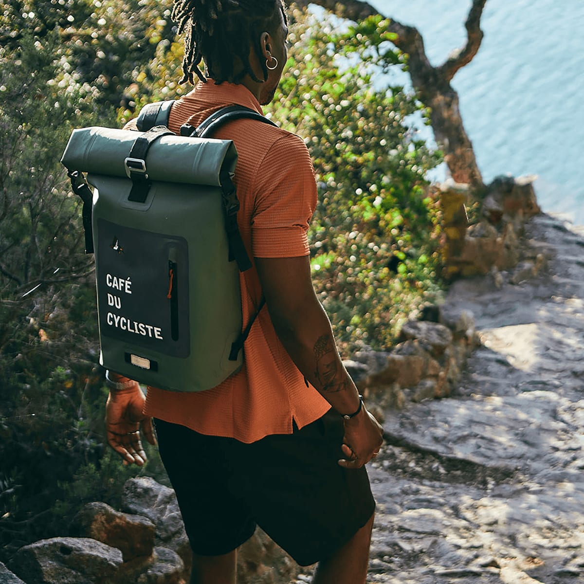 Backpack - Waterproof Rucksack - Khaki | Café du Cycliste | VELETAGE
