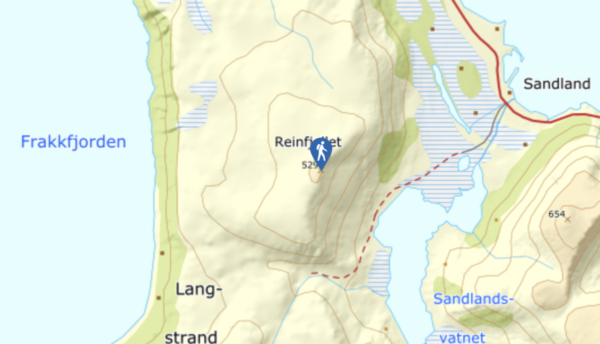 Reinfjellet, Sandland i Loppa