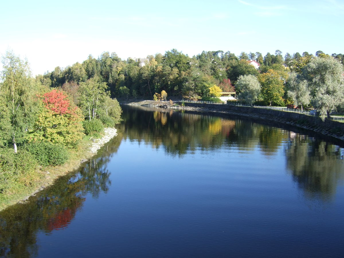 Elvepromenaden i Steinkjer sentrum