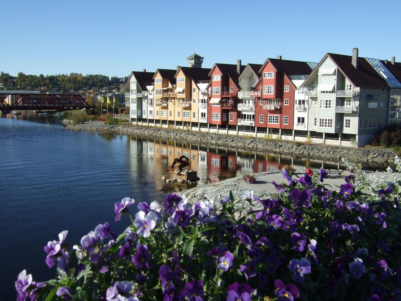 Elvepromenaden i Steinkjer sentrum