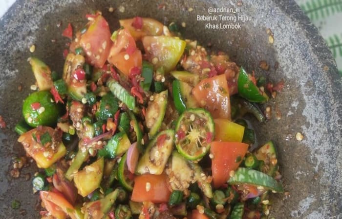 Resep Beberuk Terong Hijau Khas Lombok Dijamin Nikmat dan Mudah ...
