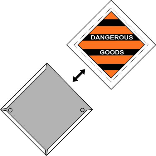 Dangerous Goods Sign | Plate Holder-W295mm x H295mm-Single Sided for ...