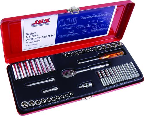 JBS Socket Set 1/4" drive AF/Metric 46 pce (Each) for sale - NZ Safety ...