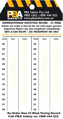 Weekly Test Tag (10 pack) (Packet) for sale - NZ Safety Blackwoods ...