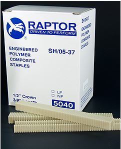 Raptor Plastic Staples SH/05 -37-12.5mm x 14mm 16ga-5040-Box for sale ...