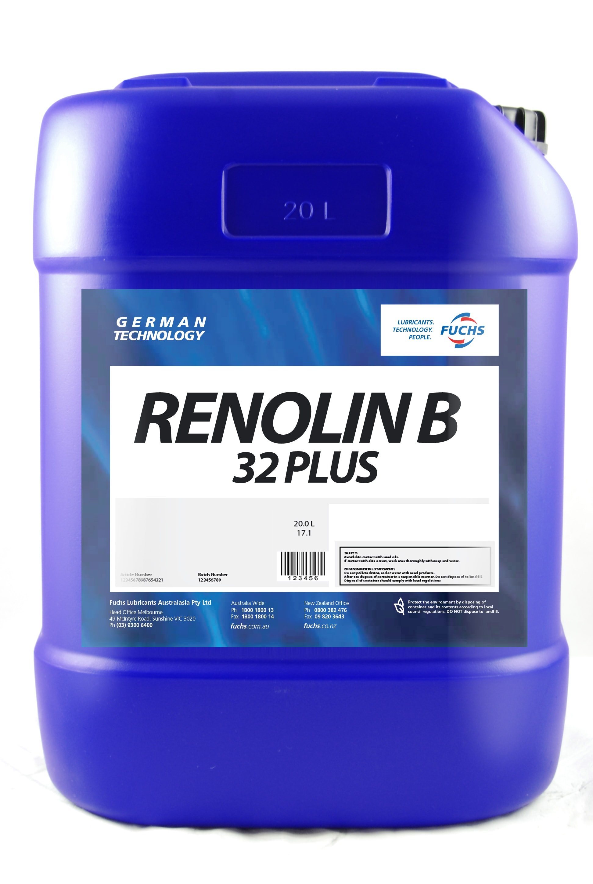 Fuchs Renolin B 32 Plus Premium Hydraulic Oil-20L (Each) for sale - NZ ...