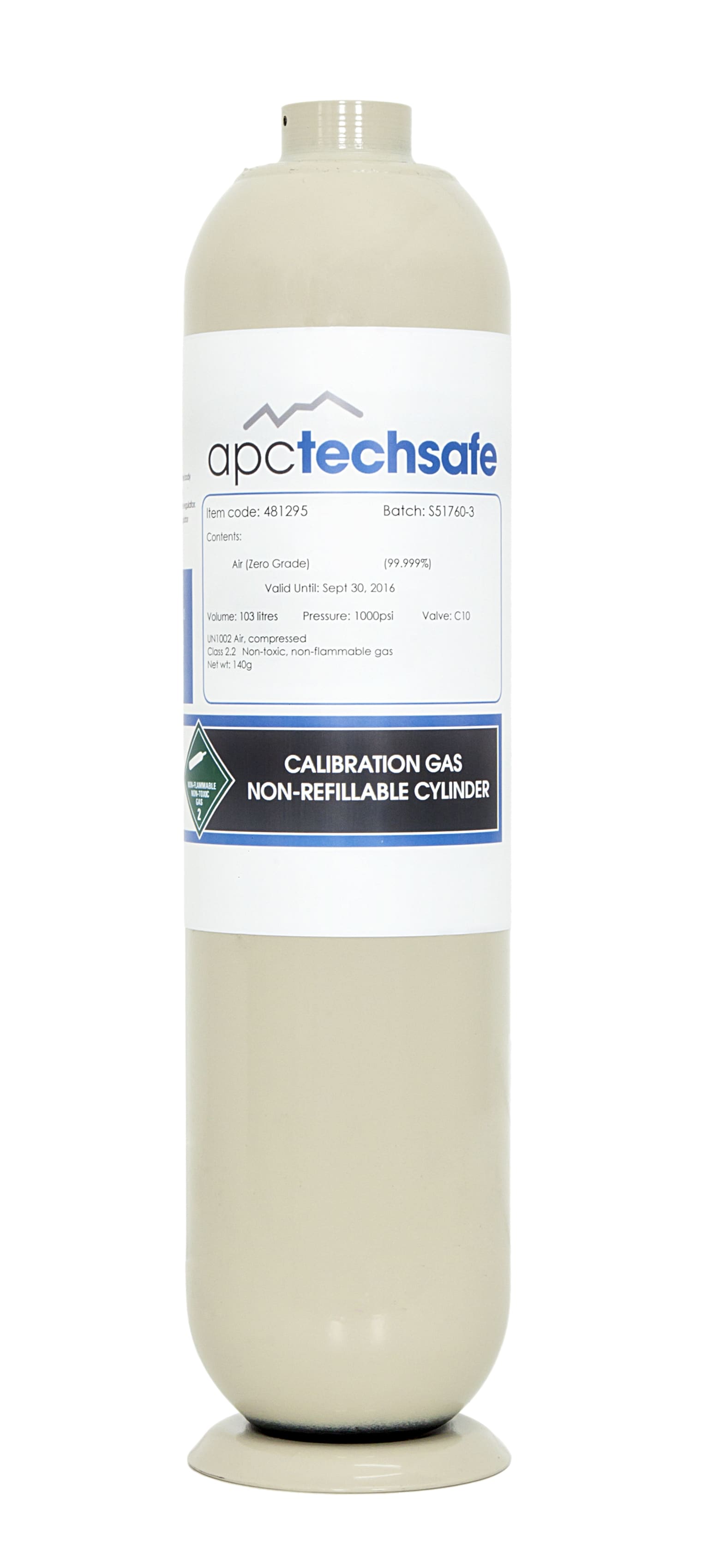 Calibration & Bump Test Gas 103L Nitrogen [100%] (Each) for sale - NZ ...
