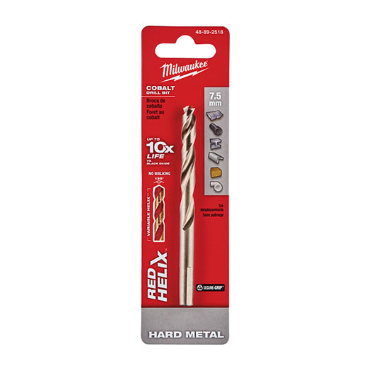 Milwaukee Drill Bit Red Helix Cobalt-7.5mm (Each) for sale - NZ Safety ...