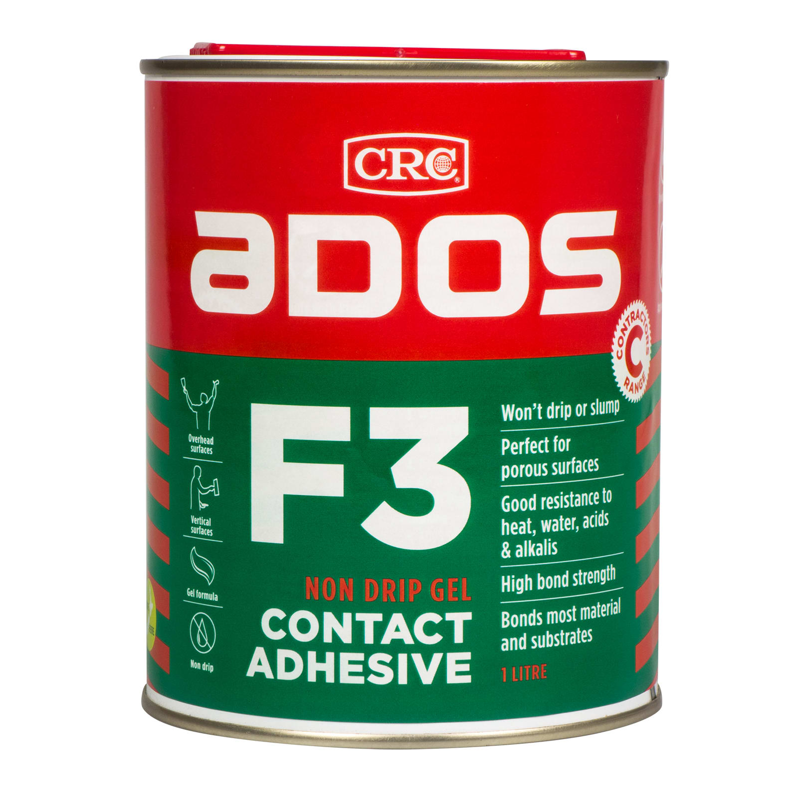 ADOS 8022 F3 Contact Adhesive 1L Tin (Each) for sale - NZ Safety ...
