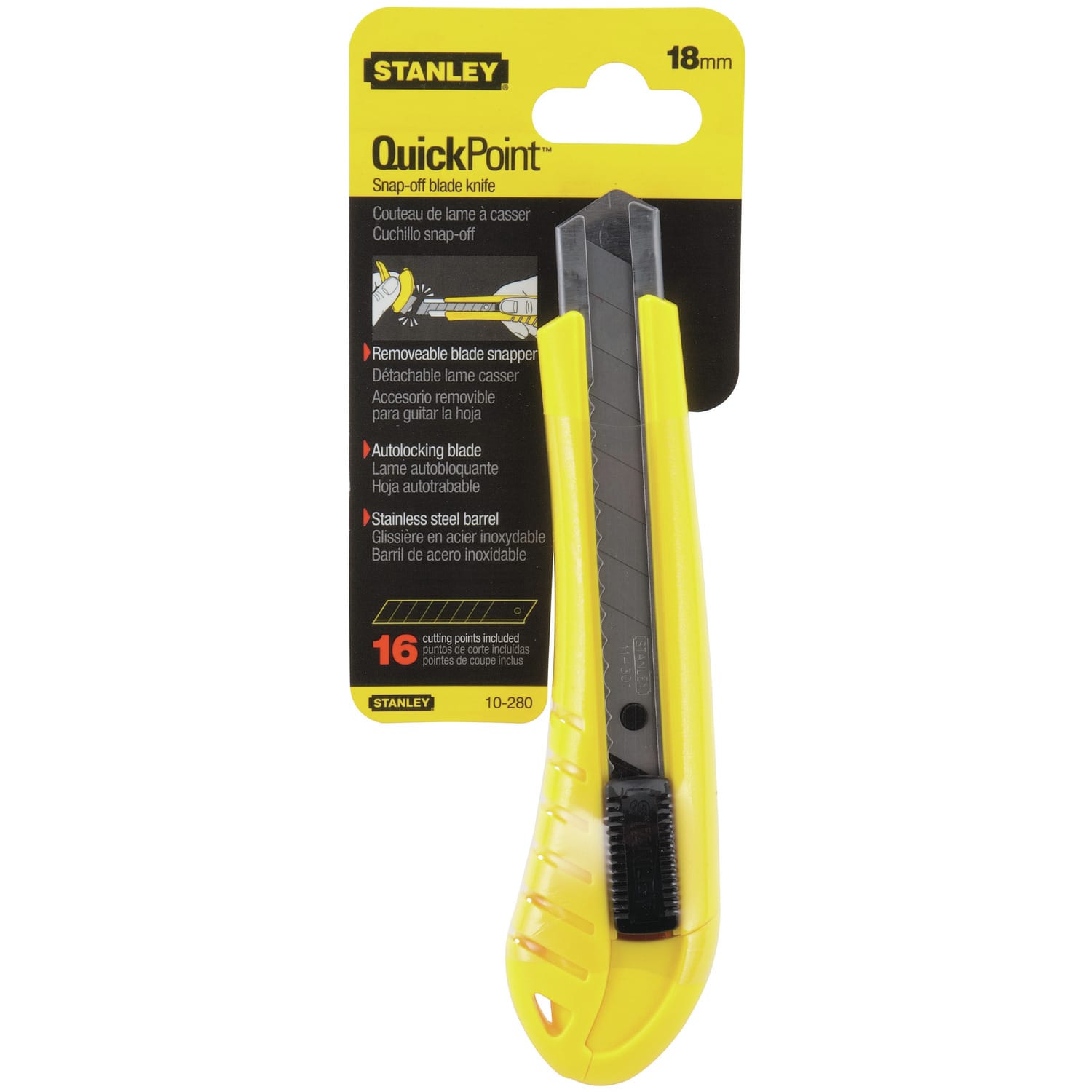 Stanley Snap Blade knife 10-280 18mm (Each) for sale - NZ Safety ...