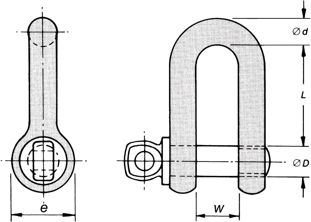 Dee Shackle 19mm Pin 3.20T WLL (Each) for sale - NZ Safety Blackwoods ...